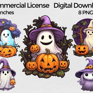 Cute Halloween Ghosts Clip Art Bundle Ghost Png Clipart - Etsy