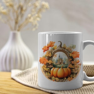 Fall Pumpkin With Leaves and Flowers Png Clipart, Autumn Floral Png ...