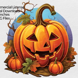 Fall Pumpkins Clipart, Fall Jack O Lantern Pumpkin PNG File ...