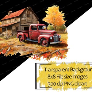 Fall Rustic Barn With Truck Png Image, Autumn Farm Barn Clipart for ...