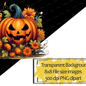 Fall Pumpkins Clipart, Fall Jack O Lantern Pumpkin PNG File ...