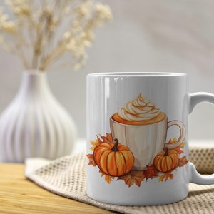 Pumpkin Spice Coffee Png Clipart, Spiced Drink Fall Png Image for ...