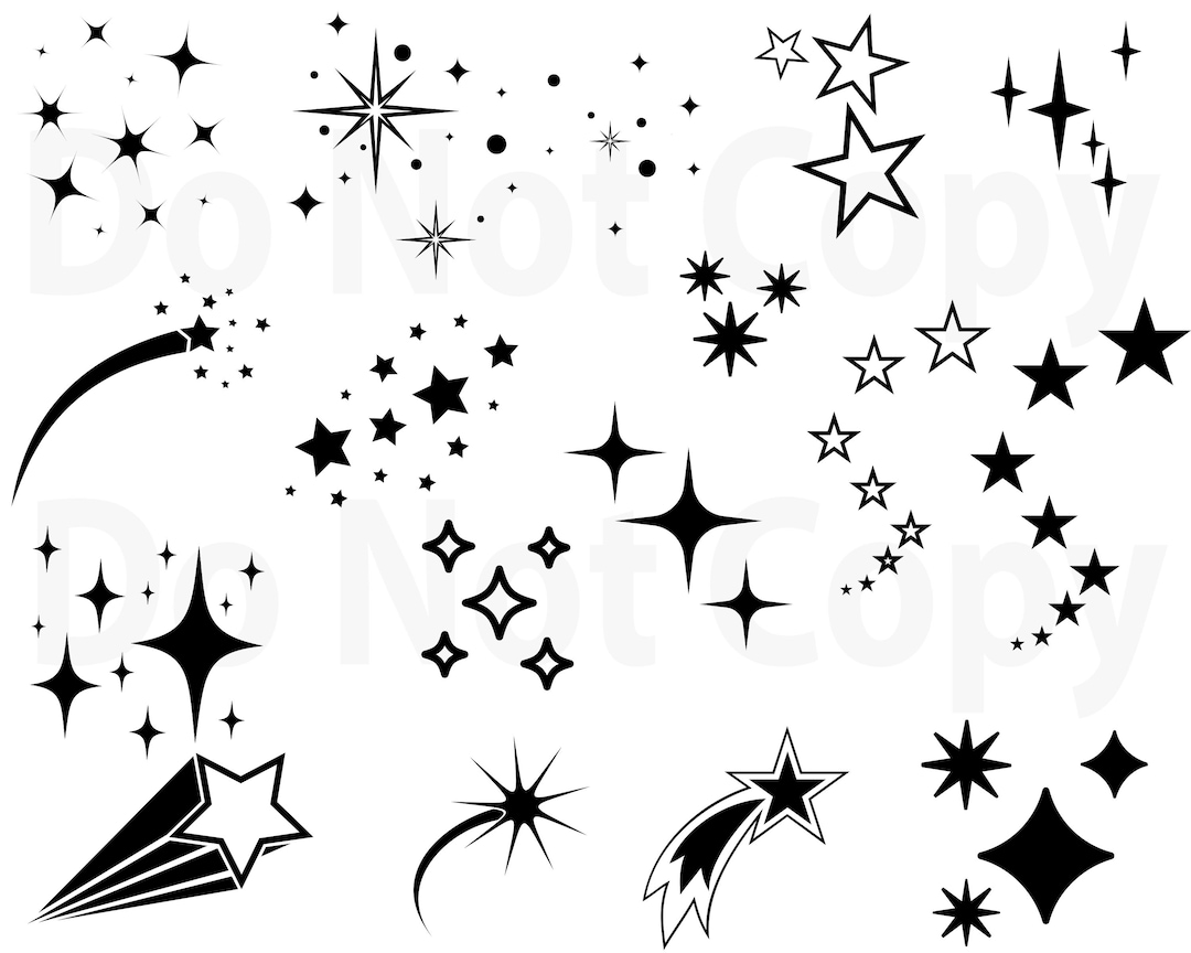 Stars SVG Bundle, Star Vector, Shooting Stars Svg File for Cricut ...
