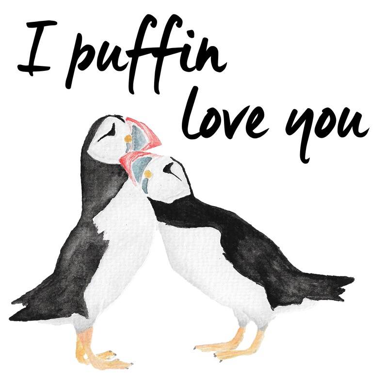 I Puffin Love You Card / Puffins / Funny Couple Card / - Etsy UK