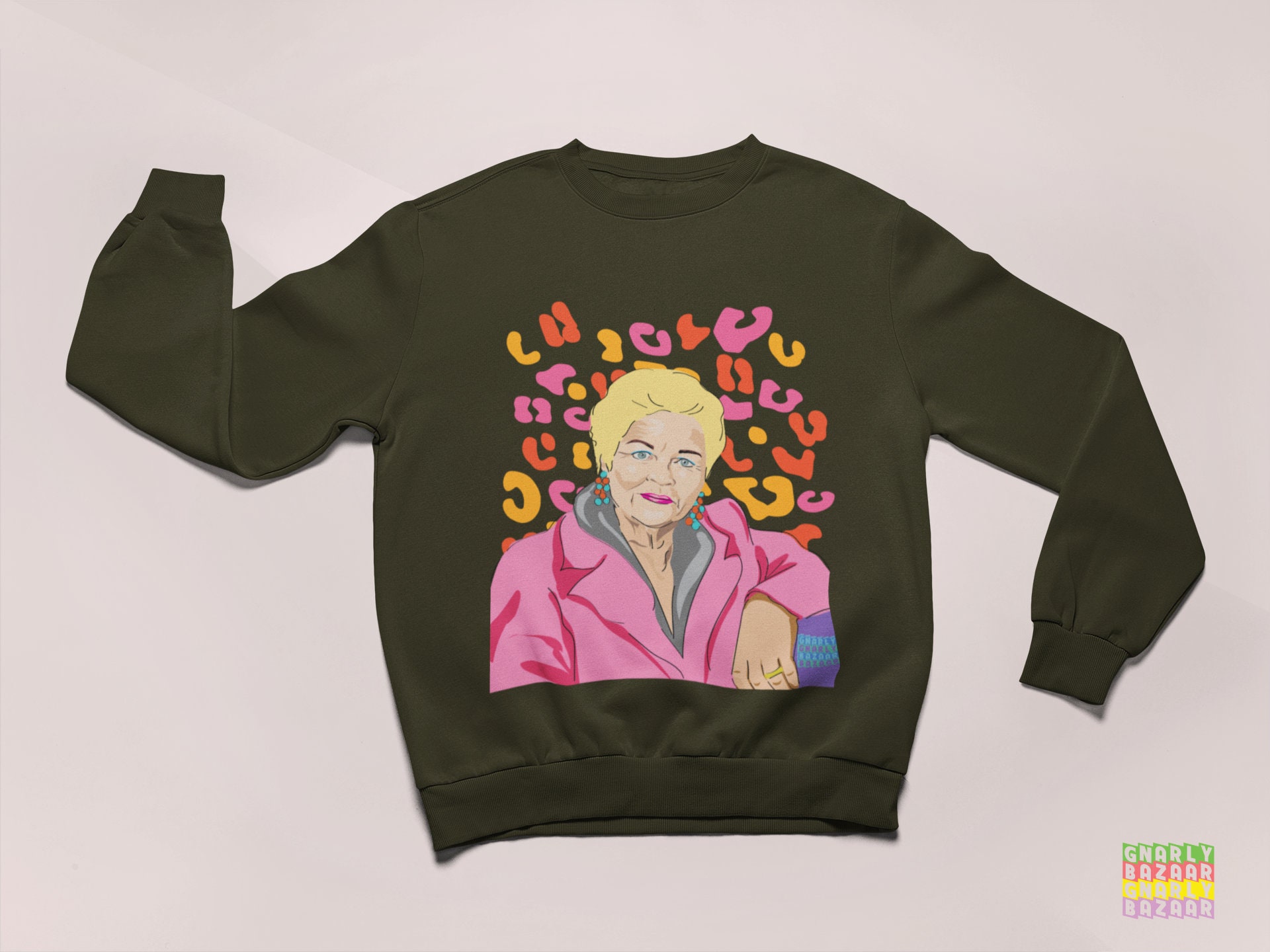 Pat Butcher Bold Leopard Print Sweatshirt Eastenders - Etsy