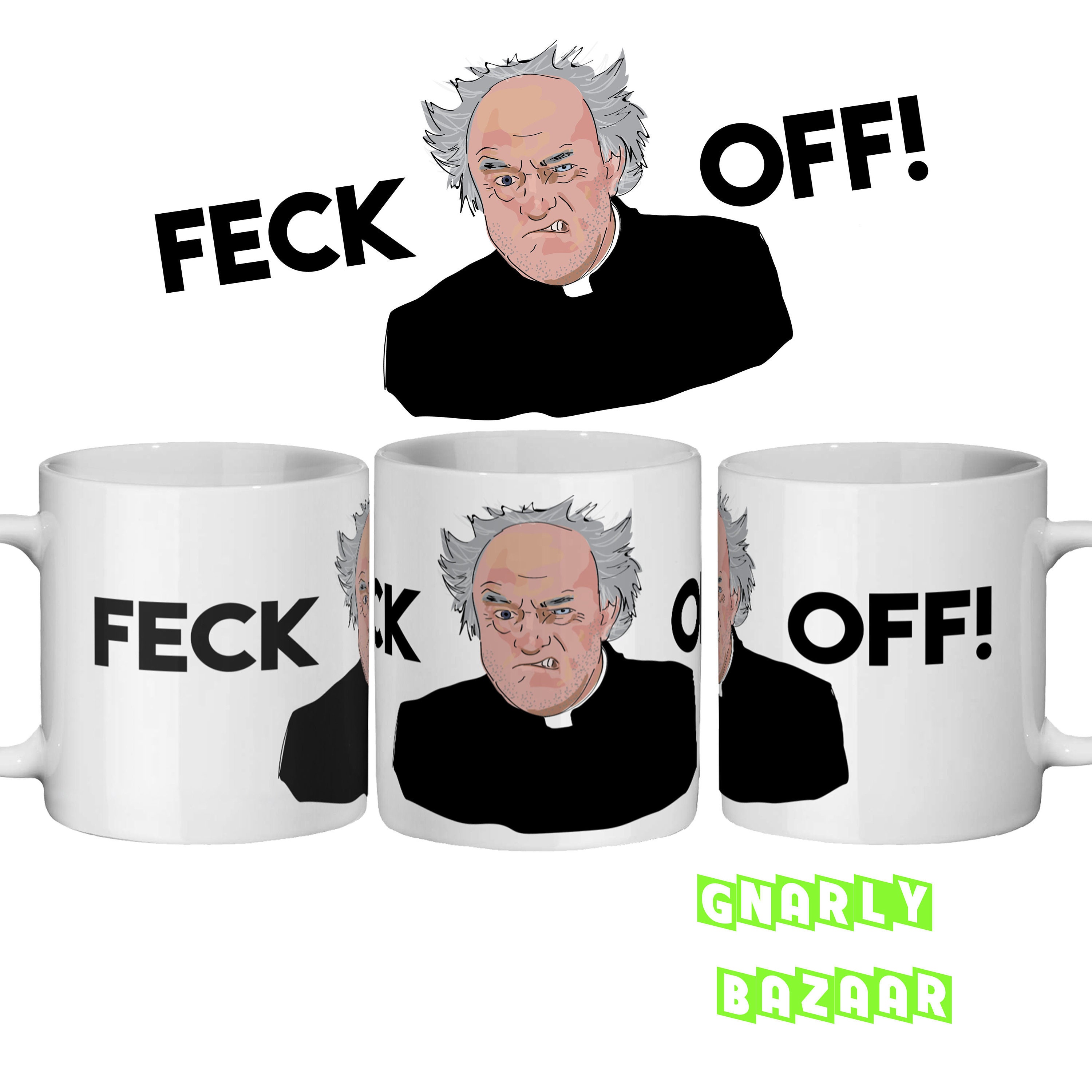 FECK! 25mm 1" Button Badge Novelty Cute Father Ted Jack Collectable ...