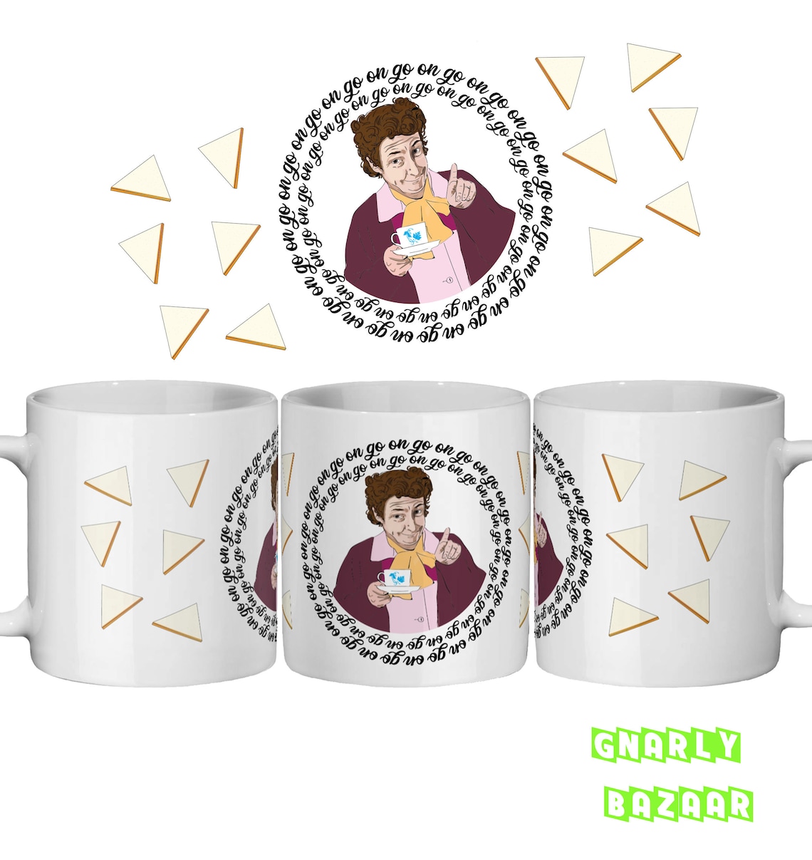 Father Ted Mrs Doyle Funny Go on Tea Hand Drawn Mug Christmas - Etsy UK