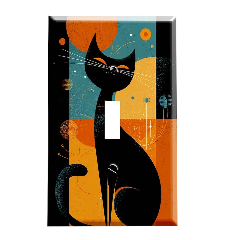 Midnight Retro Cat - Etsy