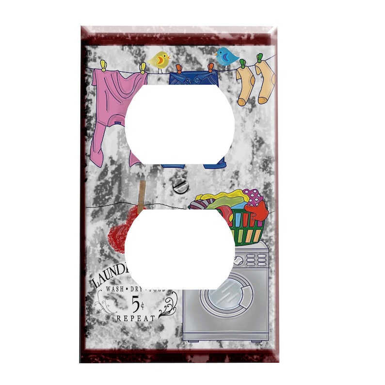 Laundry Room Decorative Outlet Cover - Etsy