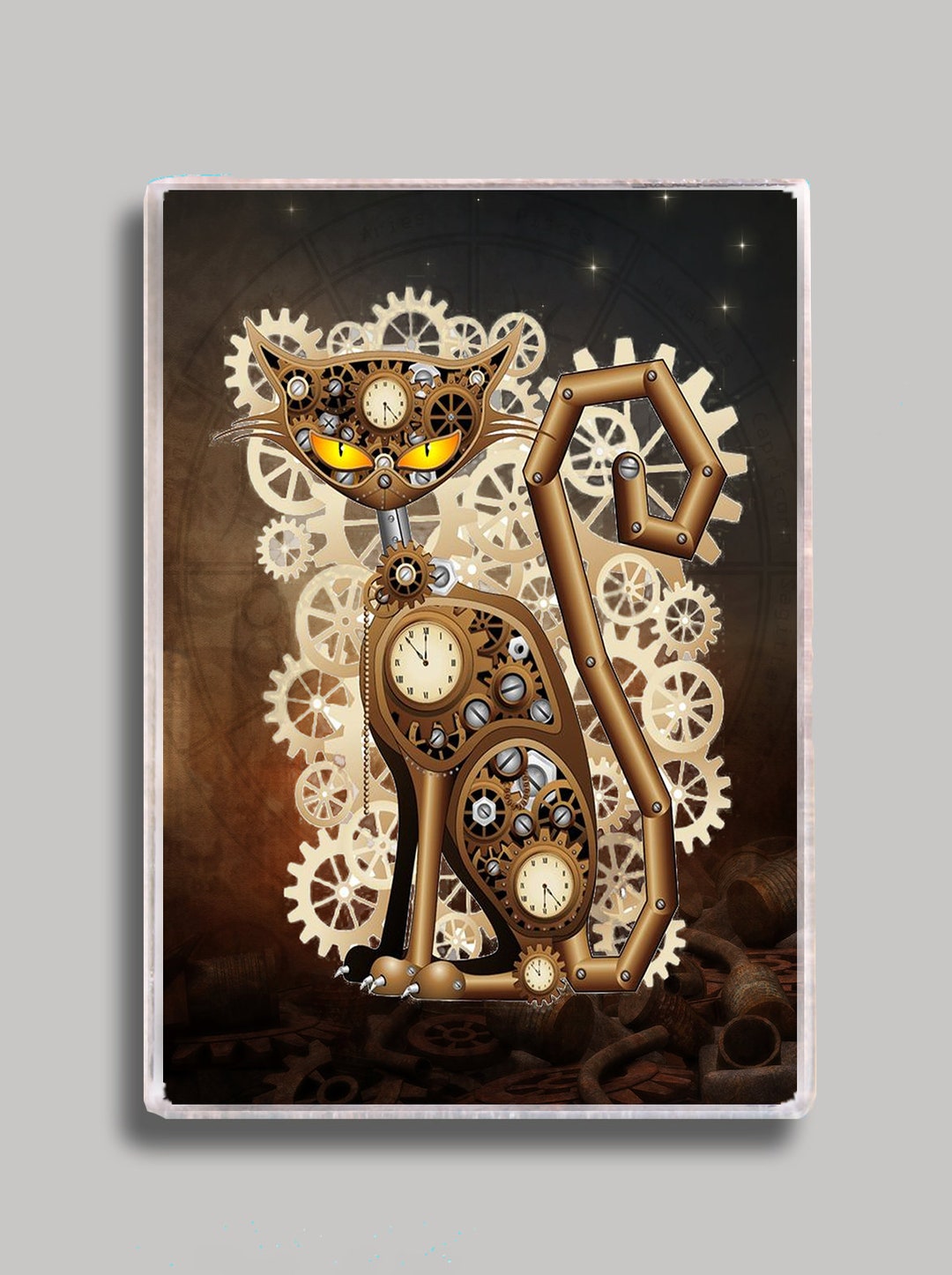 Steampunk Refrigerator Magnet / Your Choice of Design - Etsy