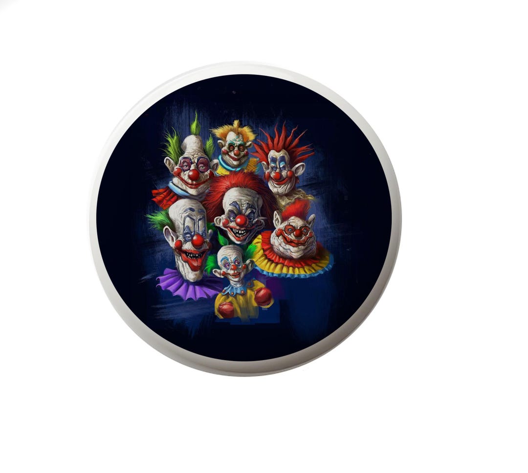 Killer Clowns Horror Decorative Round Decorative Ceramic Round Drawer ...