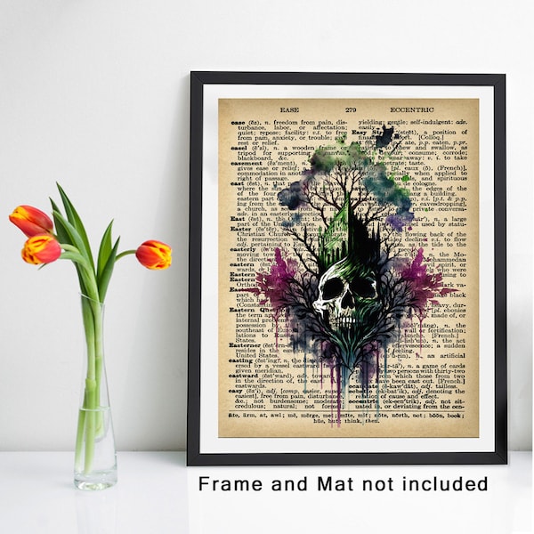 Skull Dictionary Art - Etsy