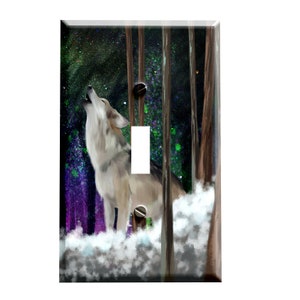 Howling Wolf Aurora Decorative Switch Plate Cover - Etsy
