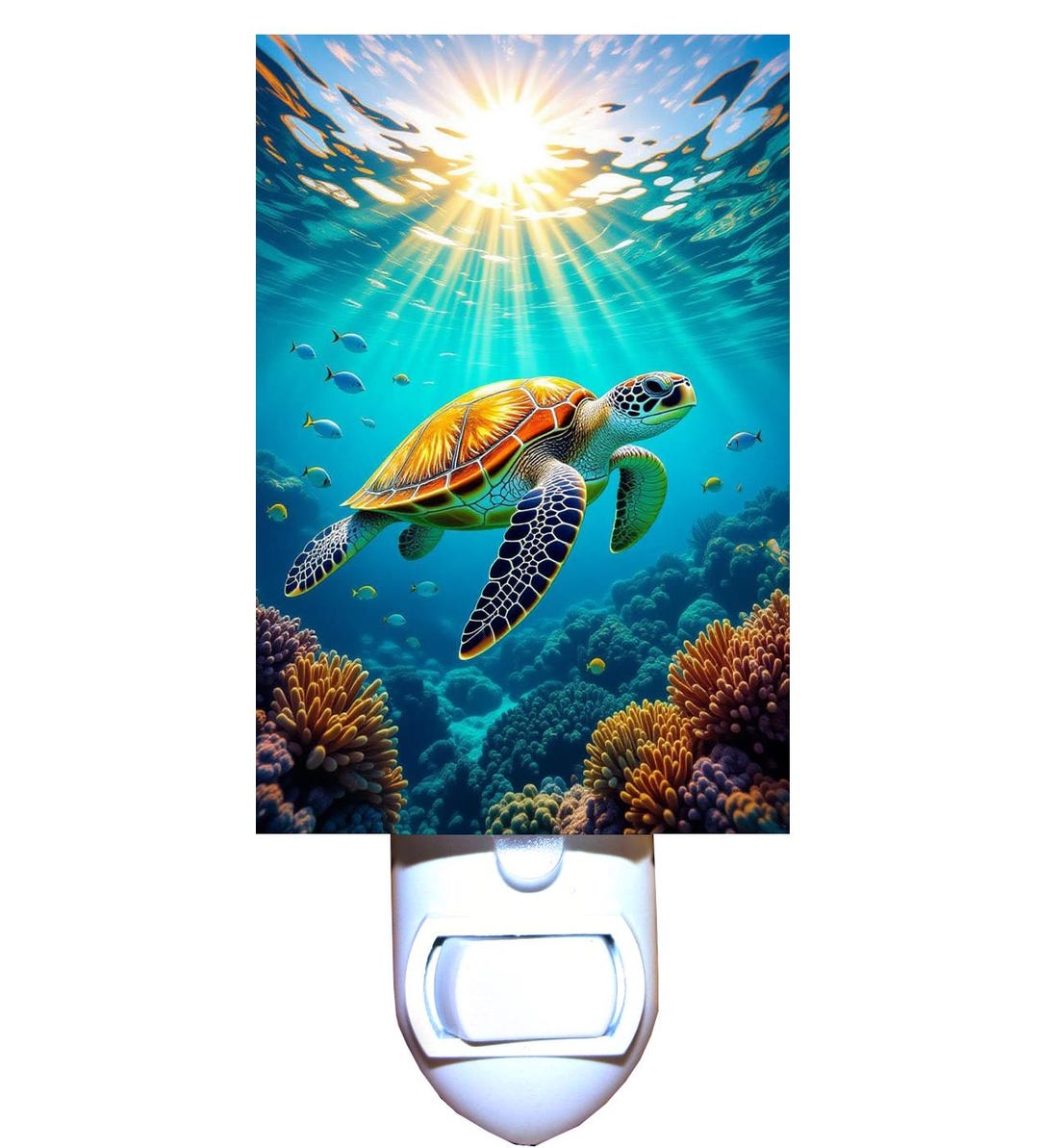 Sunlit Sea Turtle Decorative Night Light - Etsy