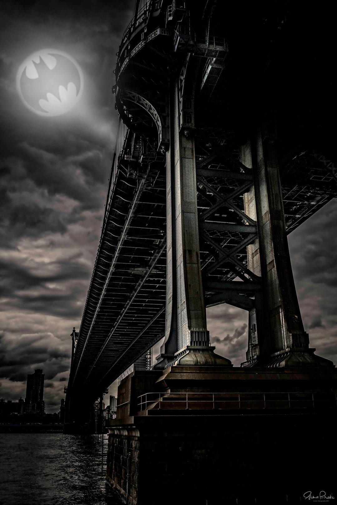 Gotham Bat Signal Photo Print by Gina Brake, New York City ,NYC ...