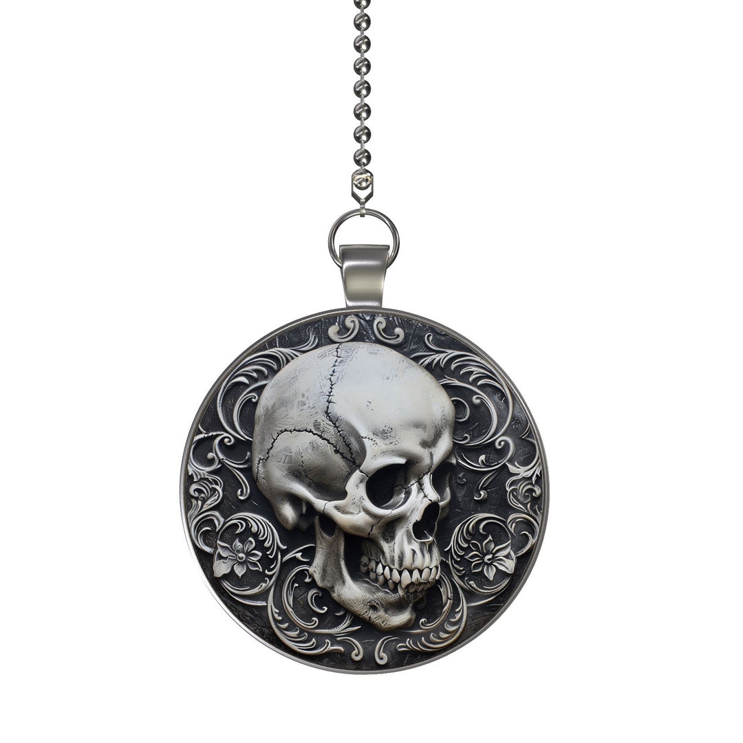Skull Cameo Gothic Ceiling Fan / Light Pull Pendant With Chain - Etsy