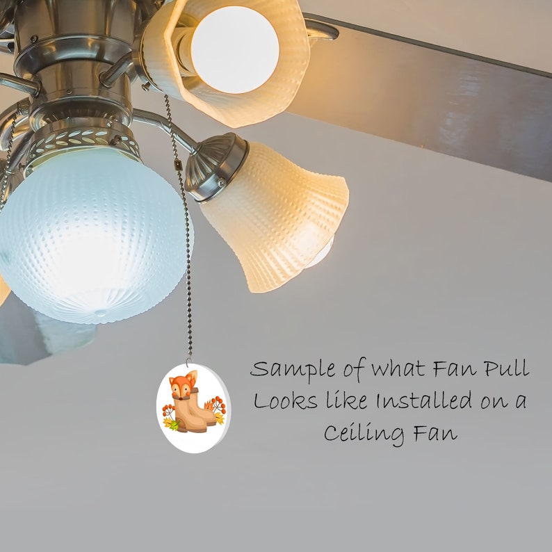 Winterberry Fox Shabby Chic Fan Pull / Light Pull - Etsy