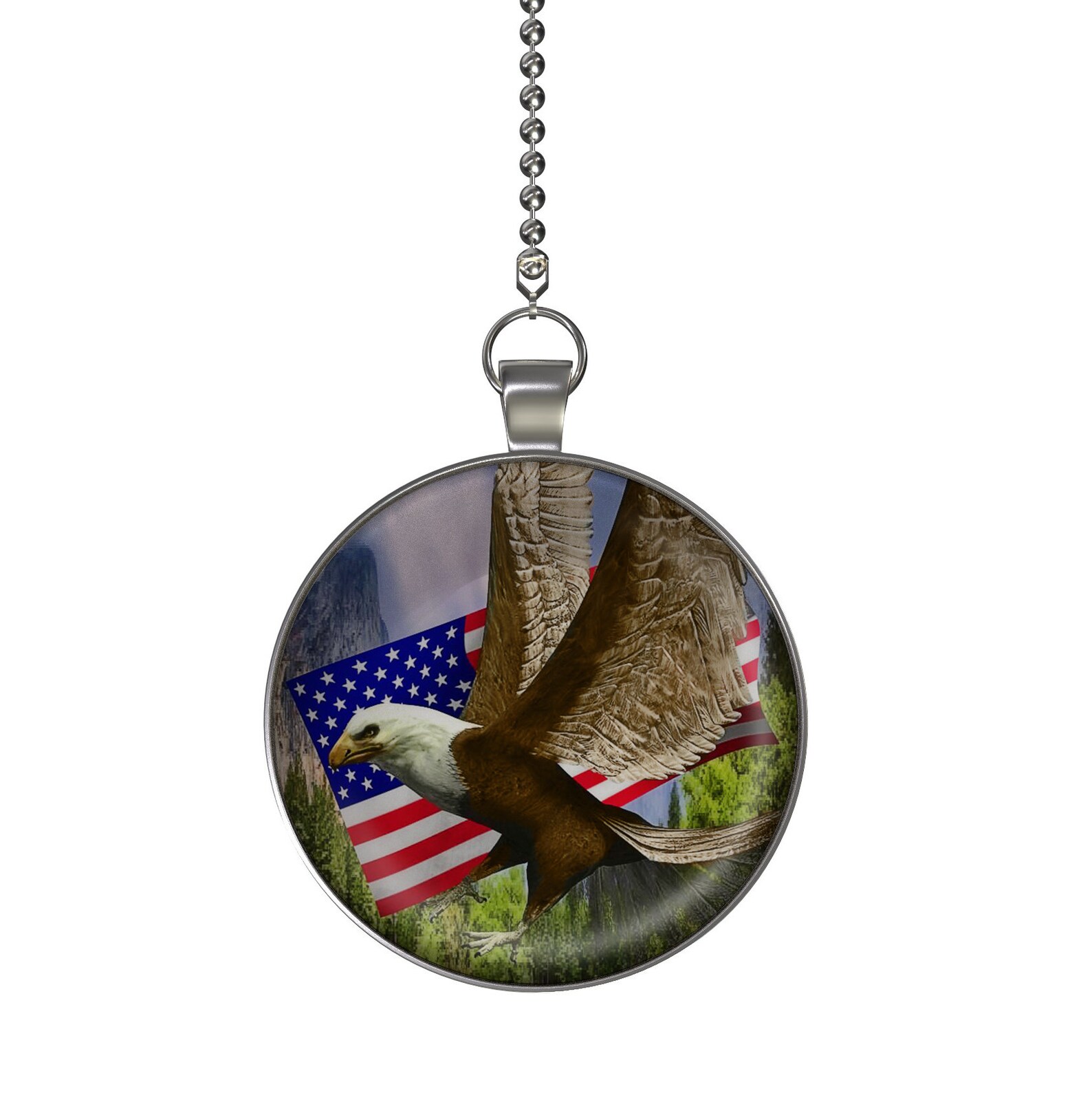 Americana Eagle With Flag Ceiling Fan / Light Pull Pendant - Etsy