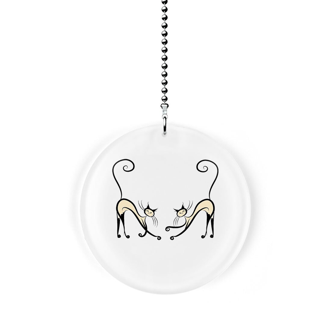 Abstract Siamese Cats Fan Pull / Light Pull - Etsy