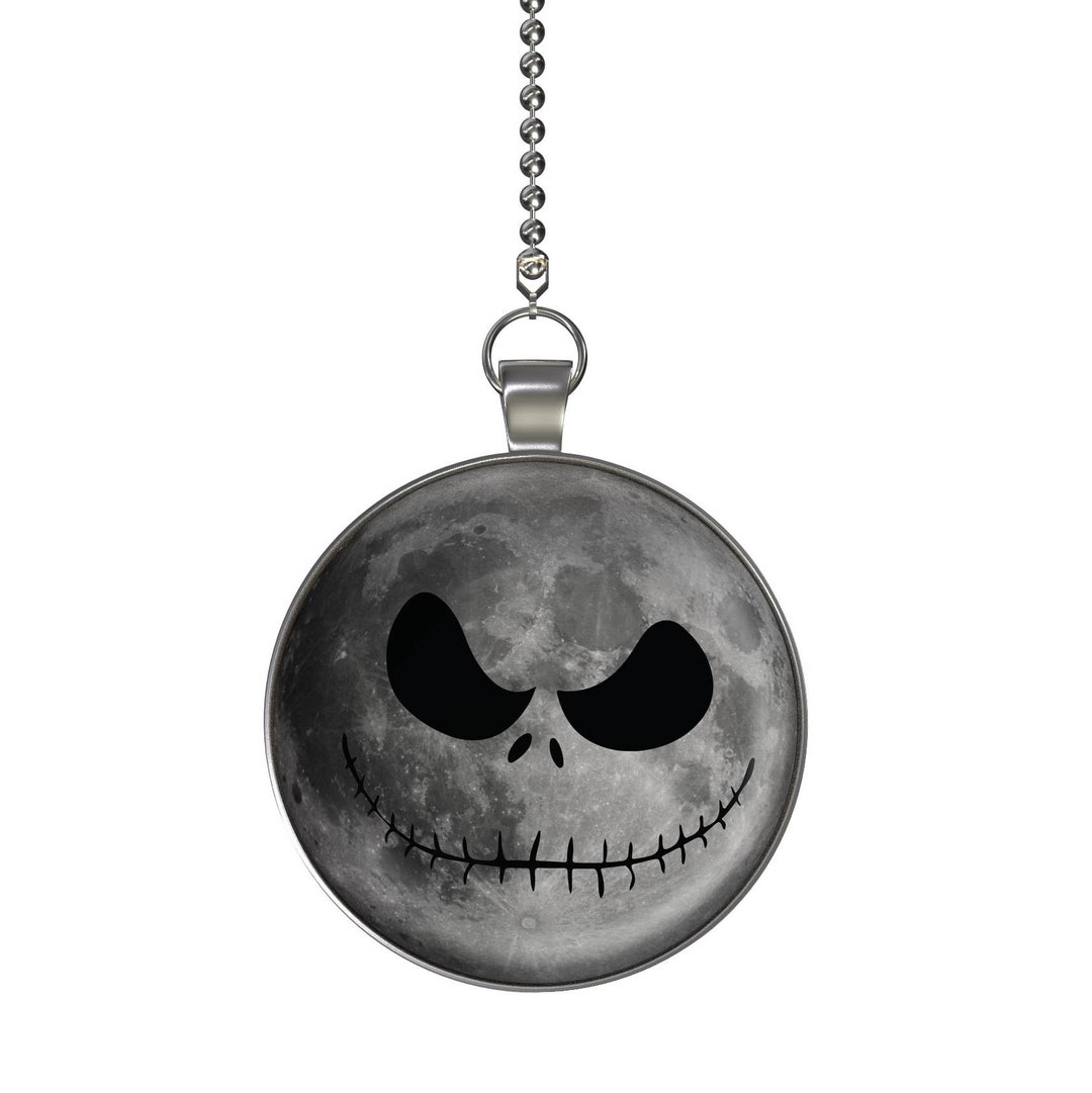 Pumpkin King Jack Moon Glow in the Dark Ceiling Fan / Light Pull ...