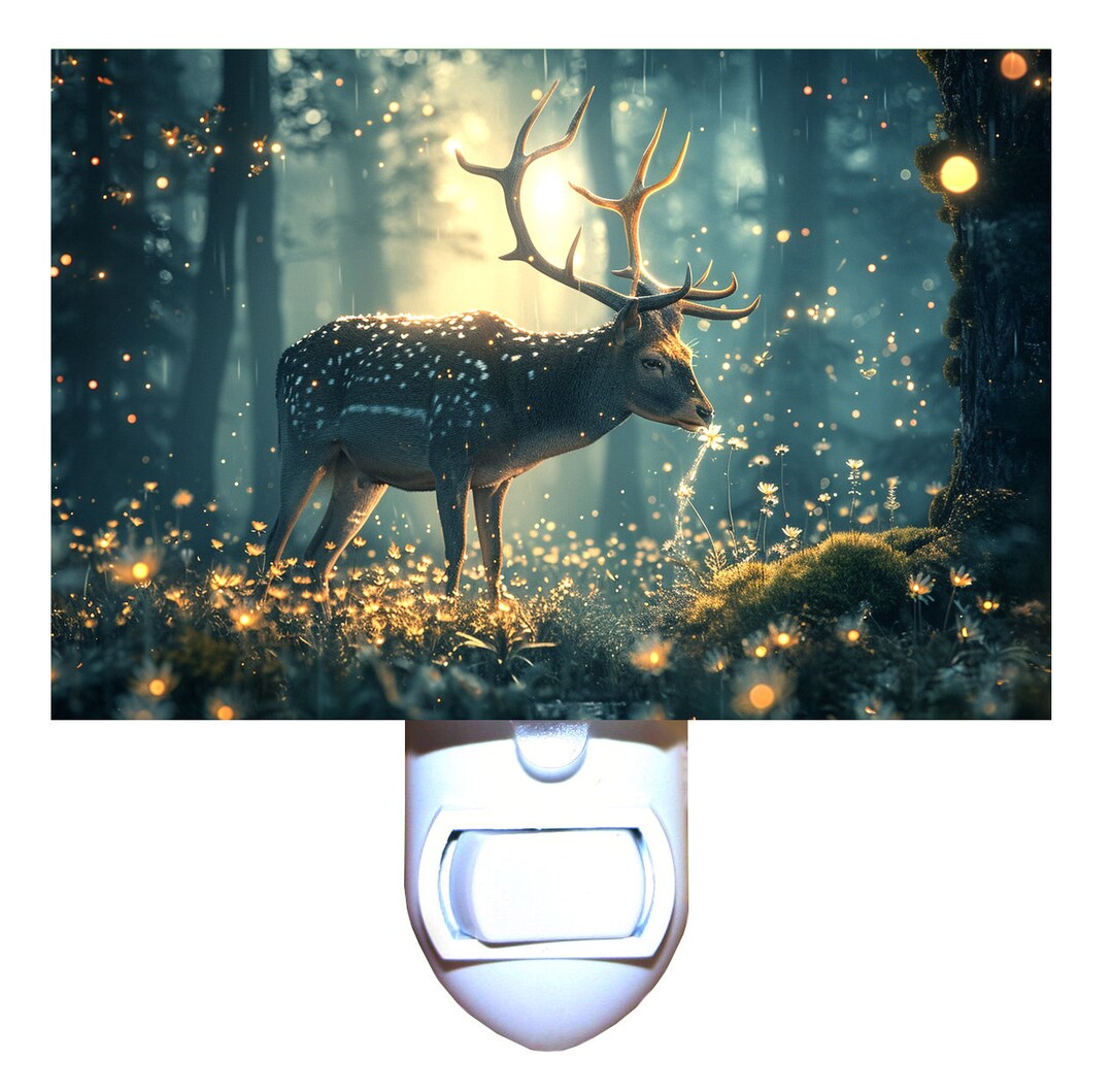 Firefly Red Stag Deer Decorative Night Light / You Choose Shape of ...