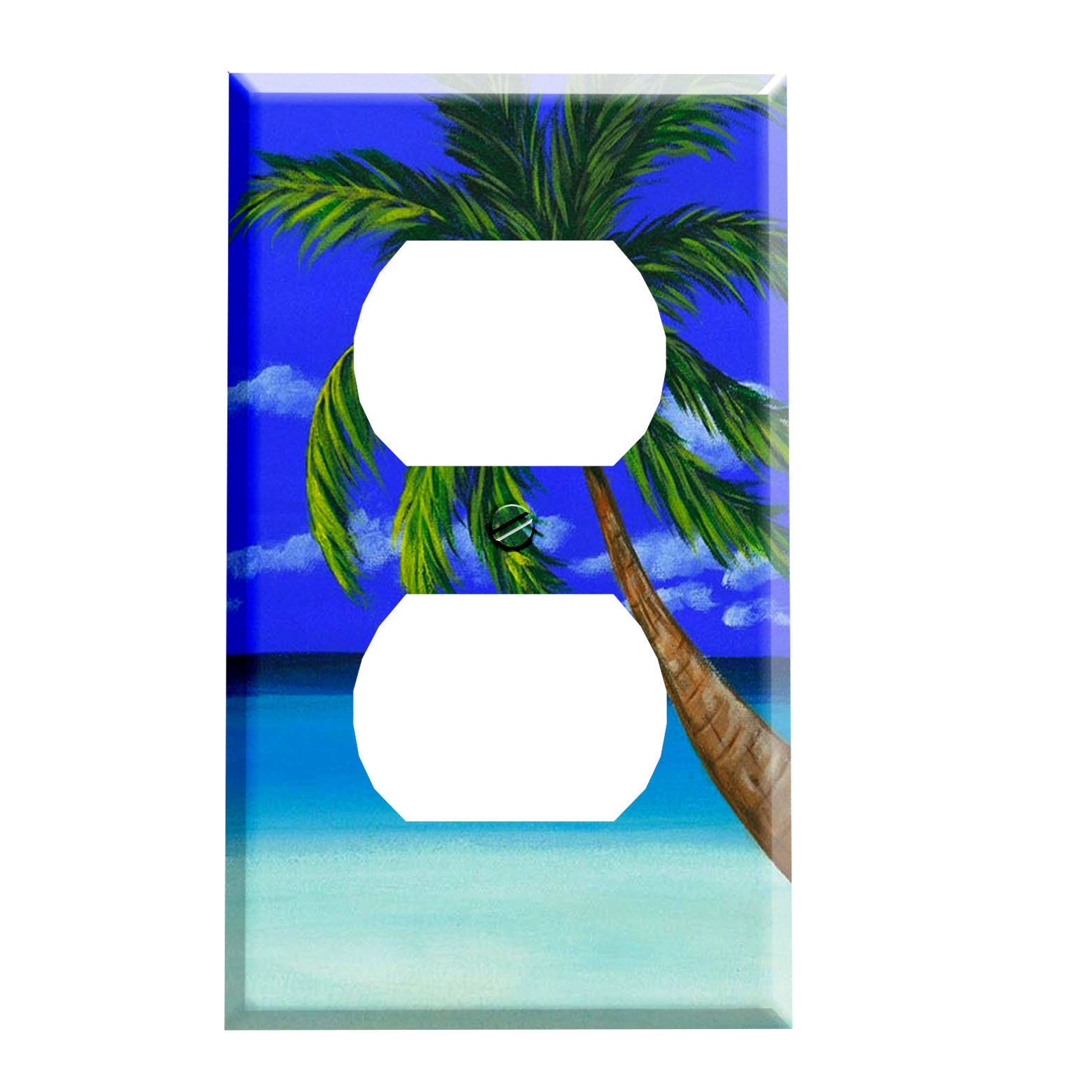 Palm Tree on the Beach Decorative Outlet Cover - Etsy