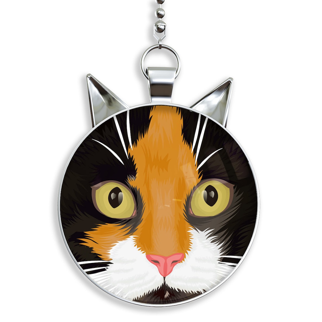 Calico Cat Shaped Ceiling Fan / Light Pull Pendant With Chain - Etsy
