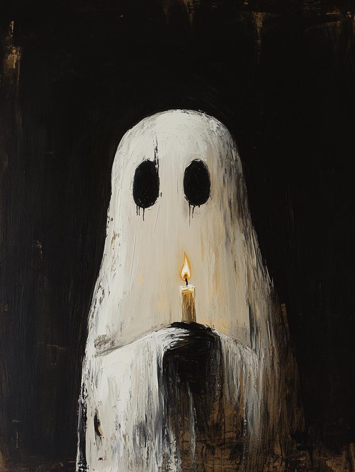 Set of 4 Candlelit Scary Ghosts Semi Gloss 8" X 10" Wall Prints - Etsy