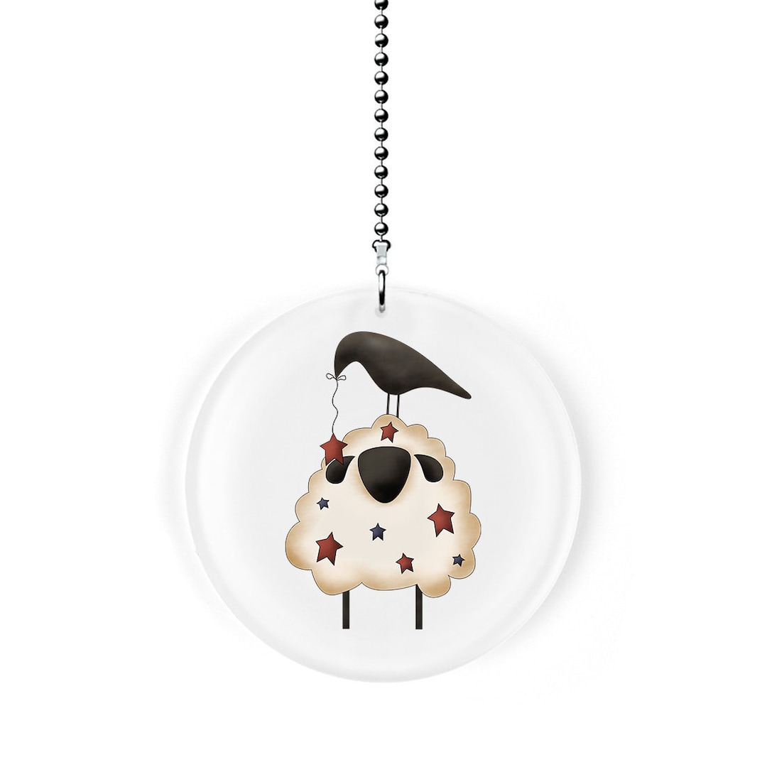 Americana Sheep and Crow Fan Pull / Light Pull - Etsy