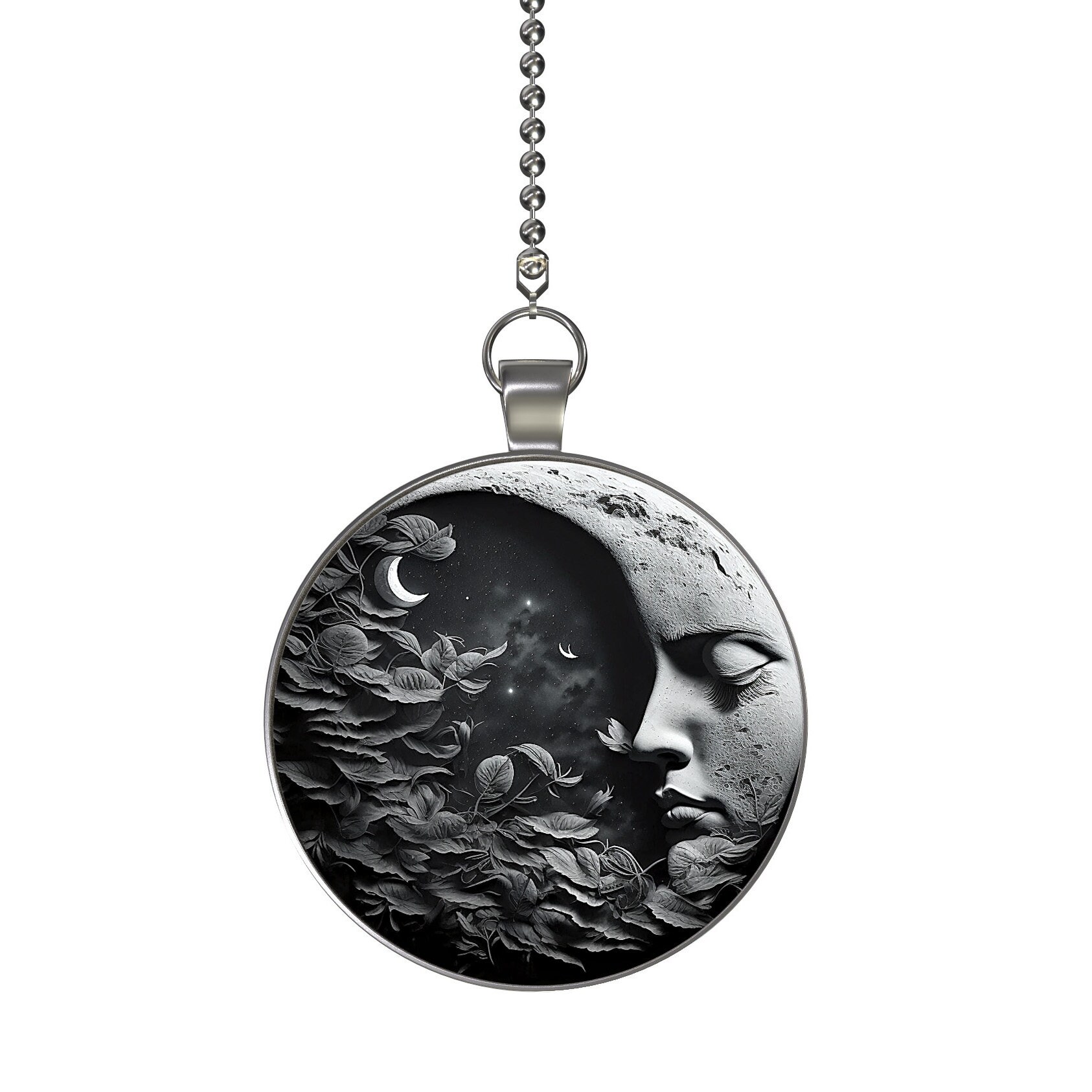The Moon Dream Glow in the Dark Ceiling Fan / Light Pull Pendant With ...