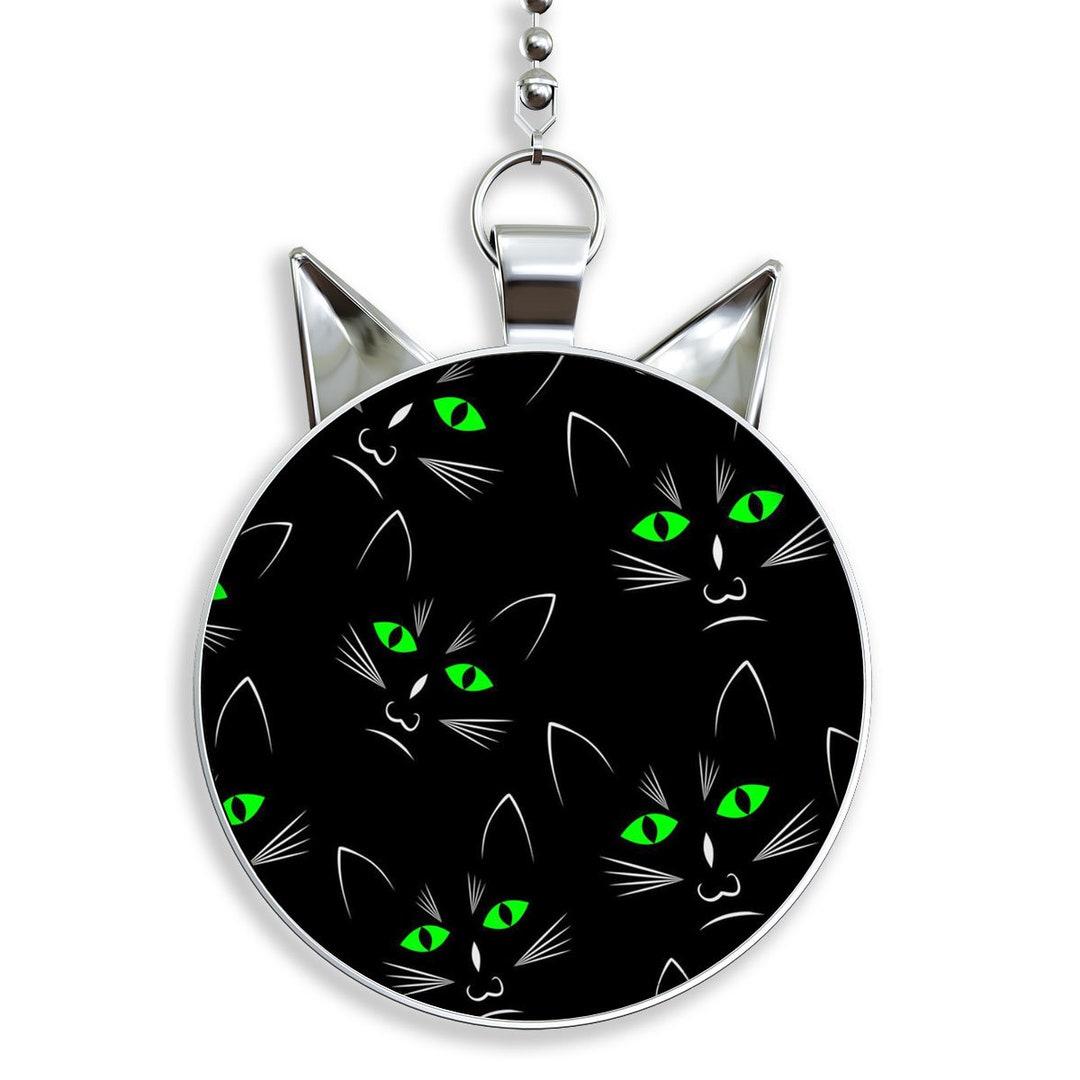 Black Cats Cat Shaped Ceiling Fan / Light Pull Pendant With - Etsy