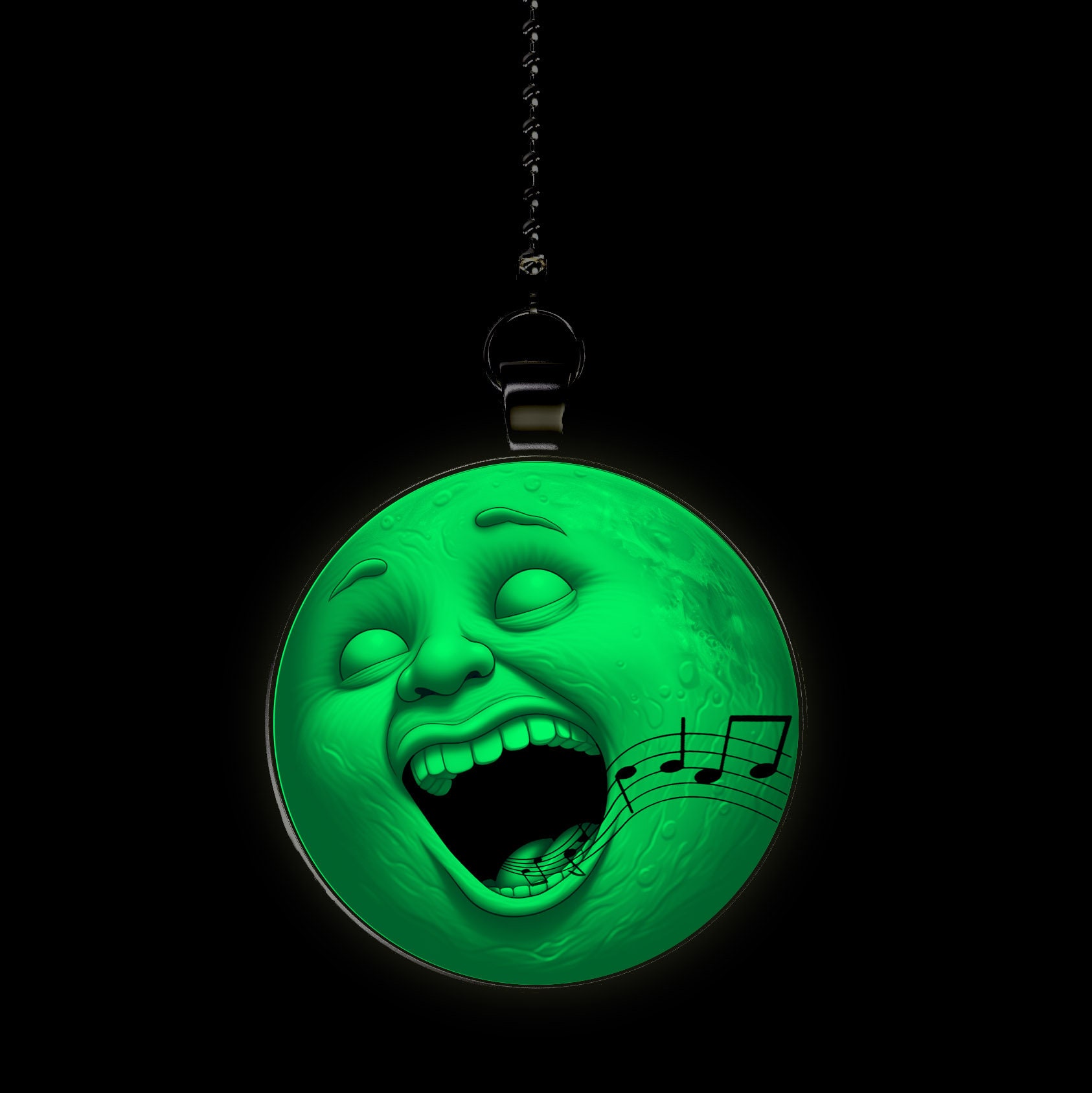 The Singing Moon Glow in the Dark Ceiling Fan / Light Pull - Etsy