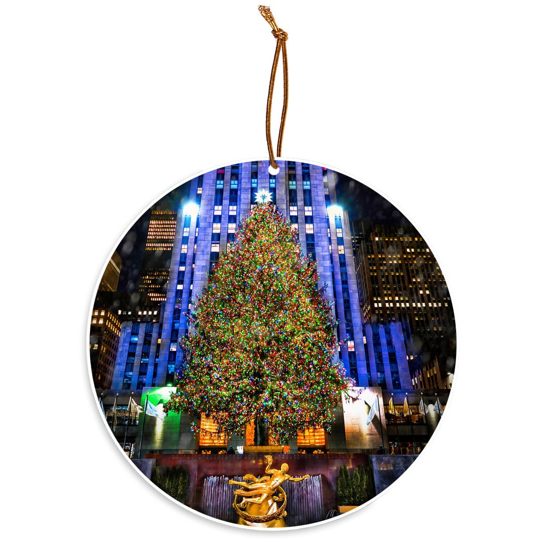 Christmas in New York Rockefeller Center Christmas Tree Ornament - Etsy