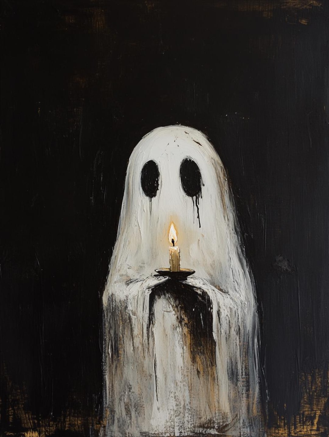 Set of 4 Candlelit Scary Ghosts Semi Gloss 8" X 10" Wall Prints - Etsy
