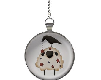 Americana Sheep and Crow Fan Pull / Light Pull | Etsy