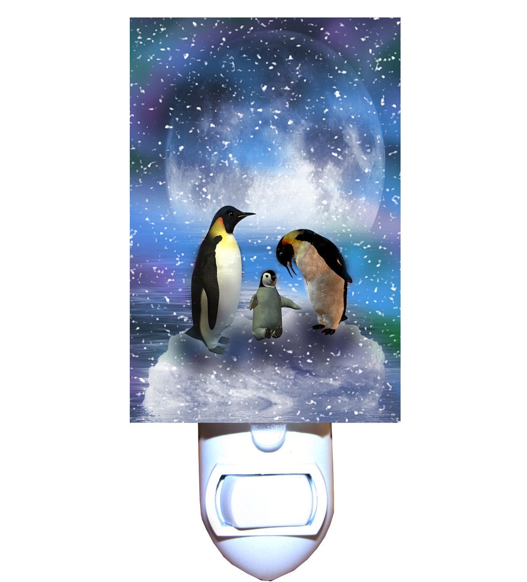 Arctic Penguin Aurora Decorative Night Light - Etsy