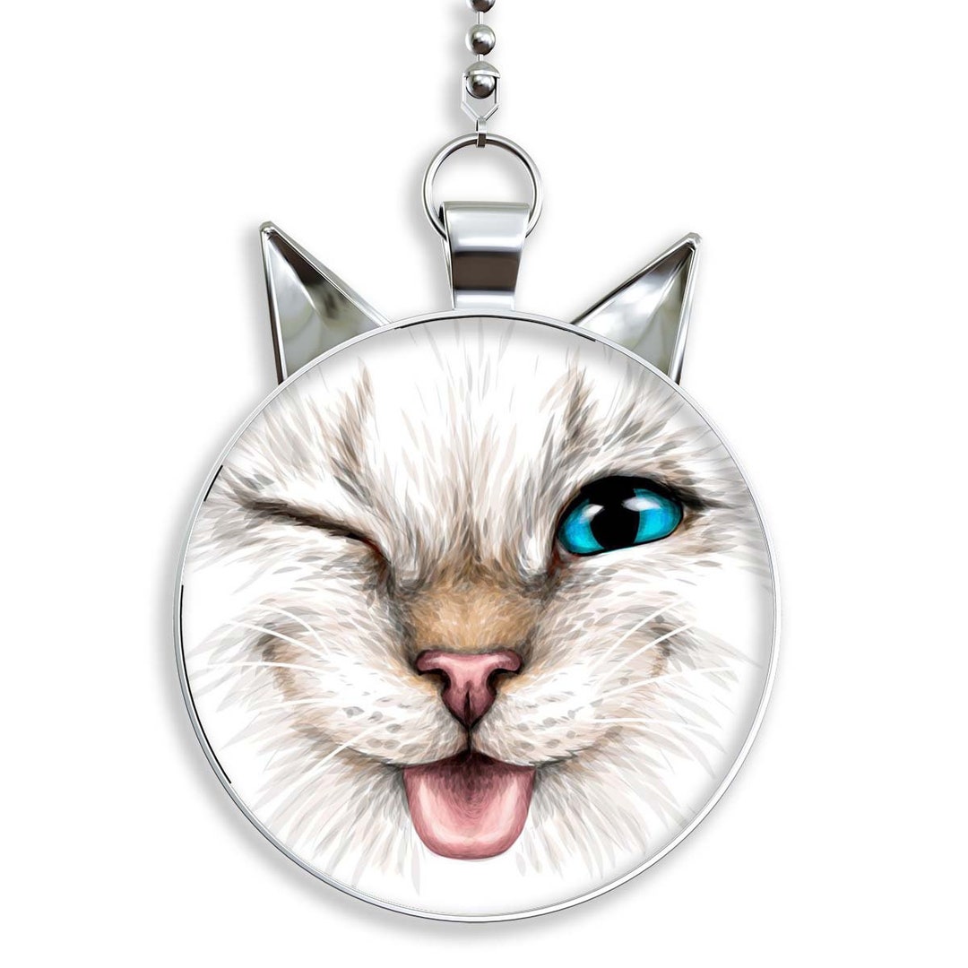 Winking Cat Cat Shaped Ceiling Fan / Light Pull Pendant With Chain - Etsy