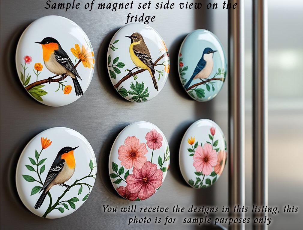 Woodland Bark Animals Round Refrigerator Magnet Set - Etsy