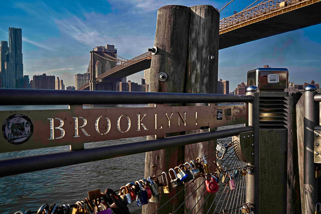 Brooklyn Sign, Padlocks, and Brooklyn Bridge Photo Print by Paul Brake ...