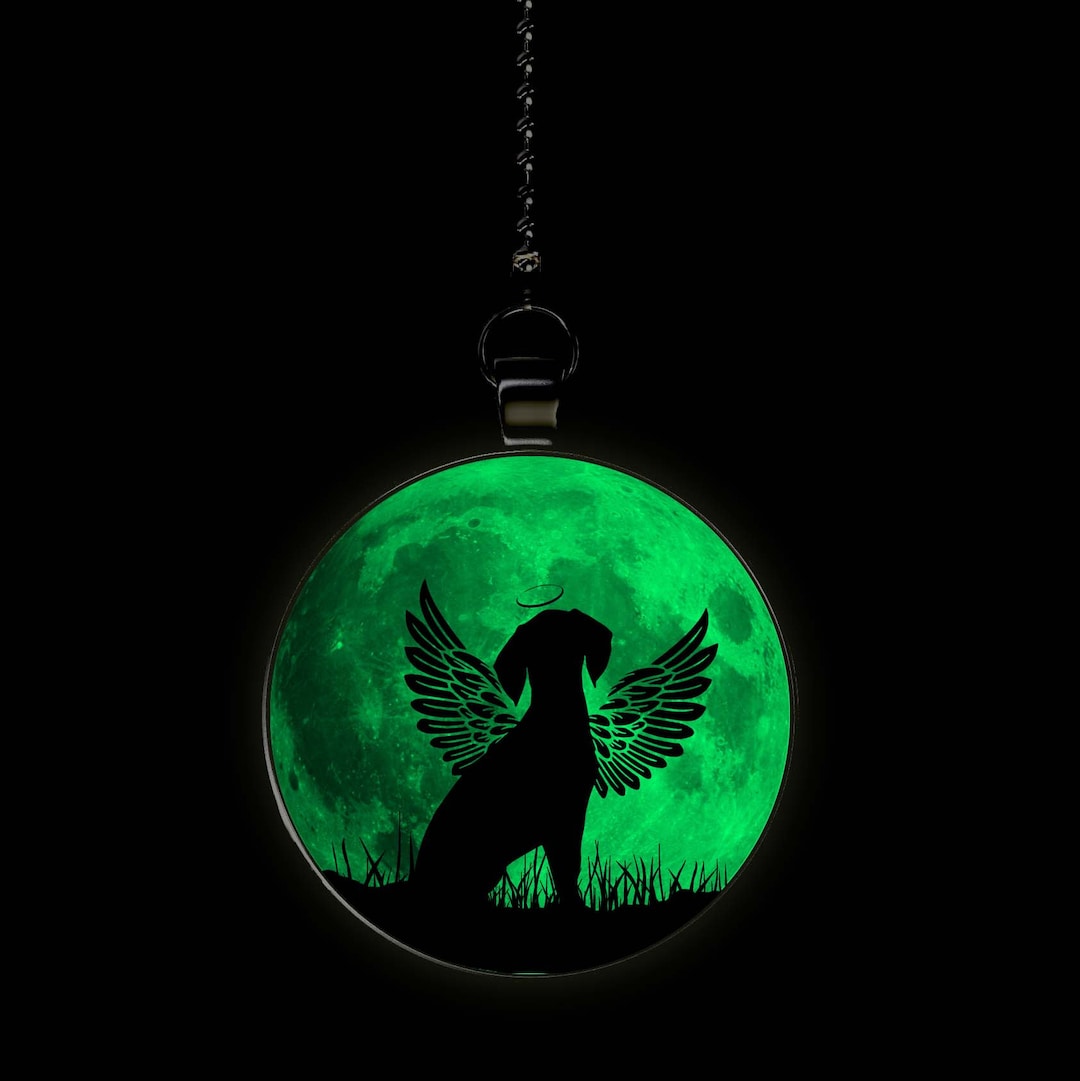 Dog Breed Beagle Angel Moon Glow in the Dark Ceiling Fan / Light Pull ...