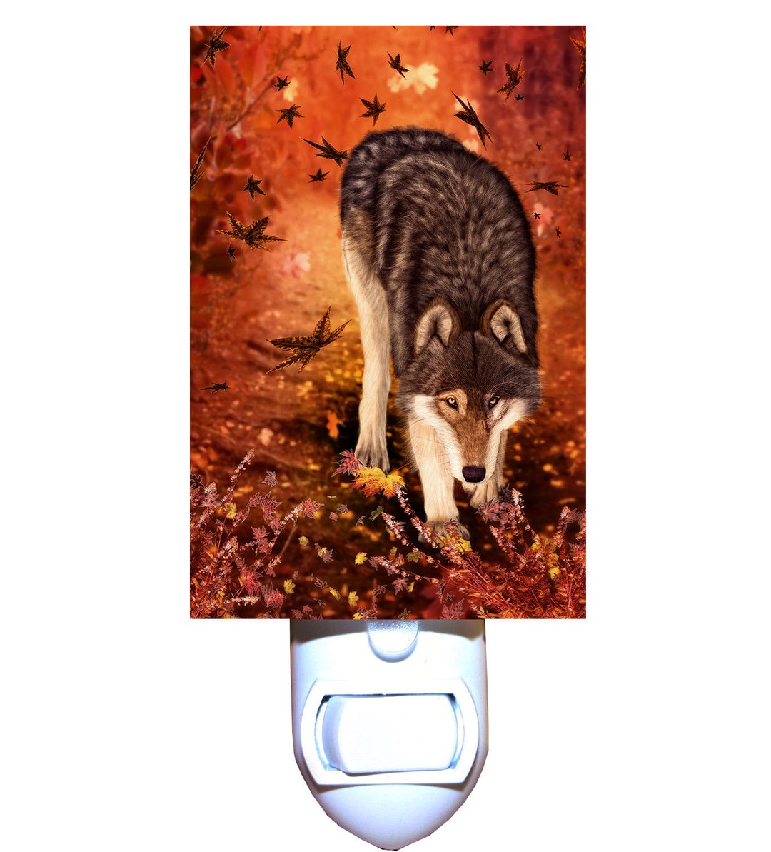 Autumn Wolf Decorative Night Light - Etsy