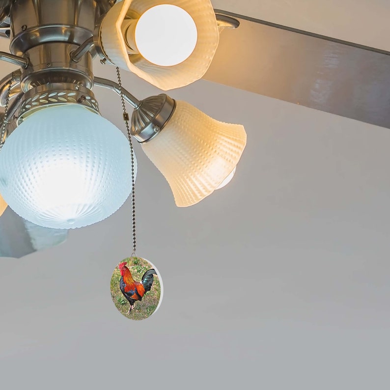 Barnyard Rooster Fan Pull / Light Pull - Etsy