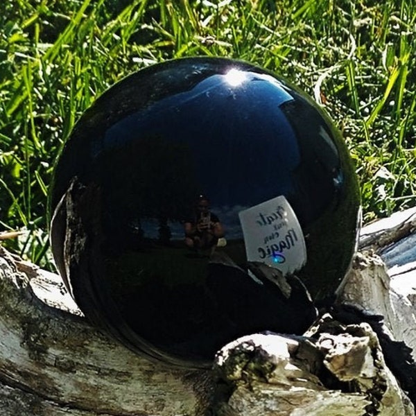 Obsidian Sphere - Etsy