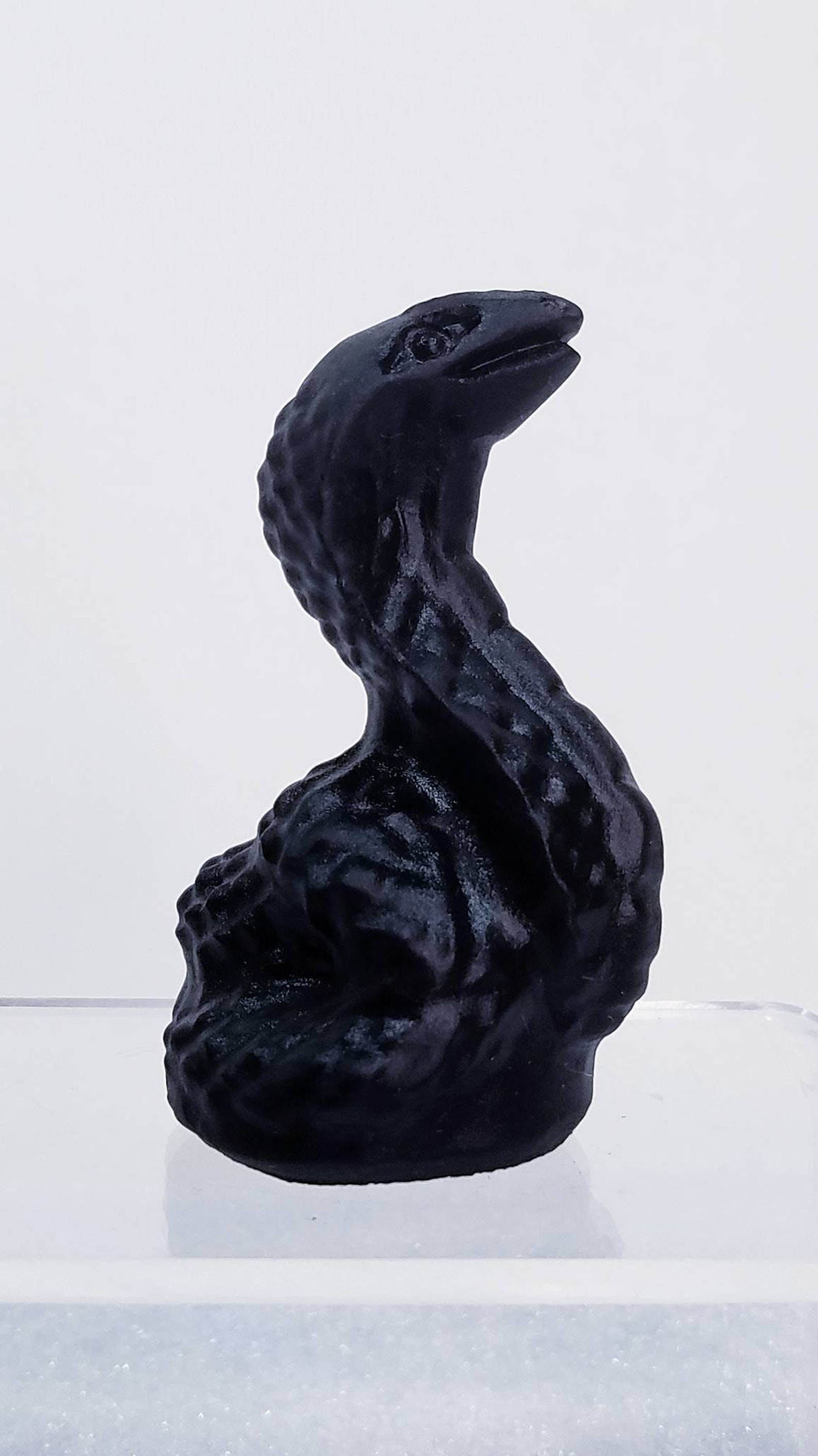 Black Obsidian Snake Serpent Spirit Totem Cobra Detailed Hand - Etsy