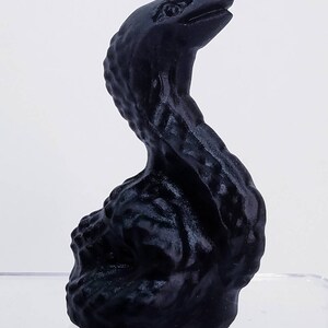 Black Obsidian Snake Serpent Spirit Totem Cobra Detailed Hand - Etsy