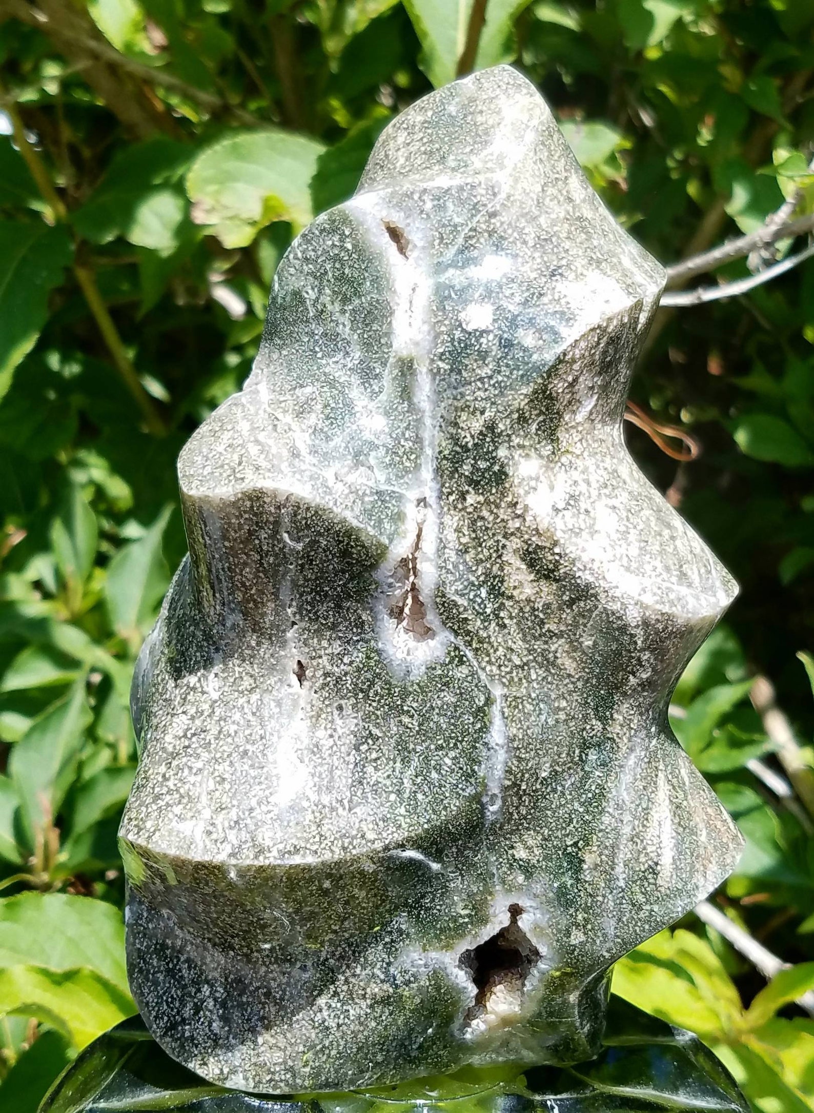 Ocean Jasper Flame Statue Geode Vug Natural Hand Made Carved | Etsy