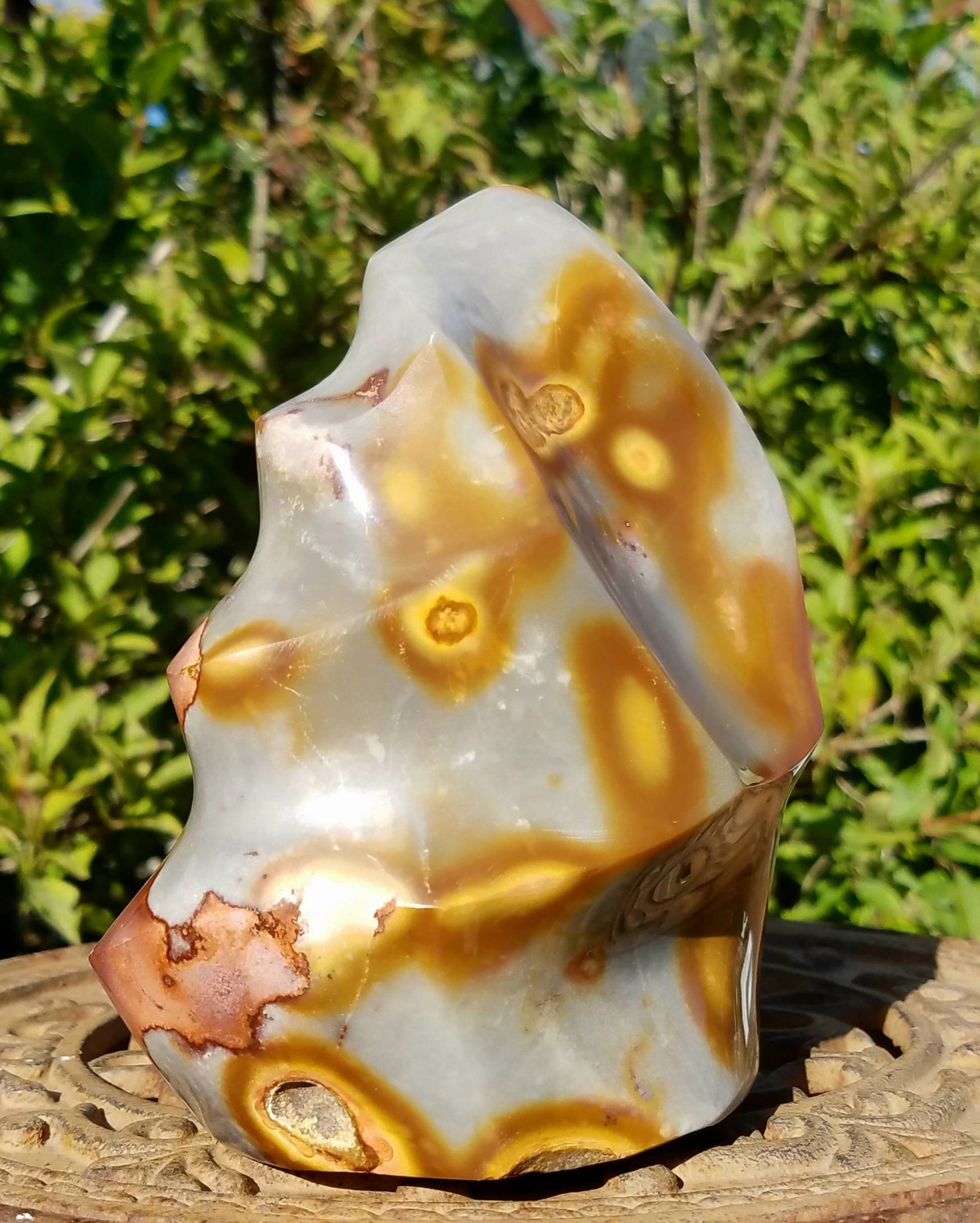 Large Polychrome Jasper Flame Stone Crystal Natural Stone - Etsy