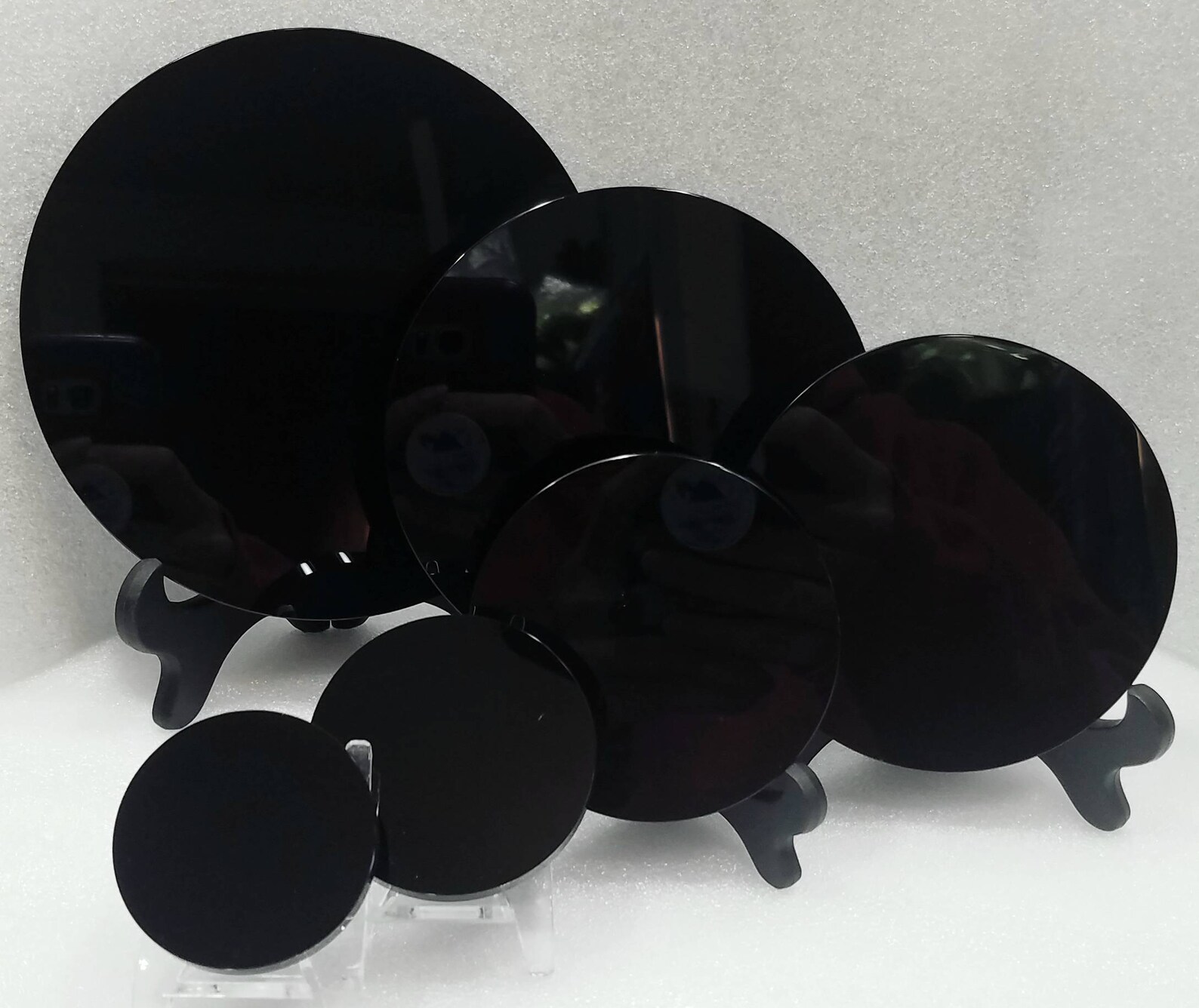 Black Obsidian Crystal Scrying Mirror Plate Crystal Divination - Etsy