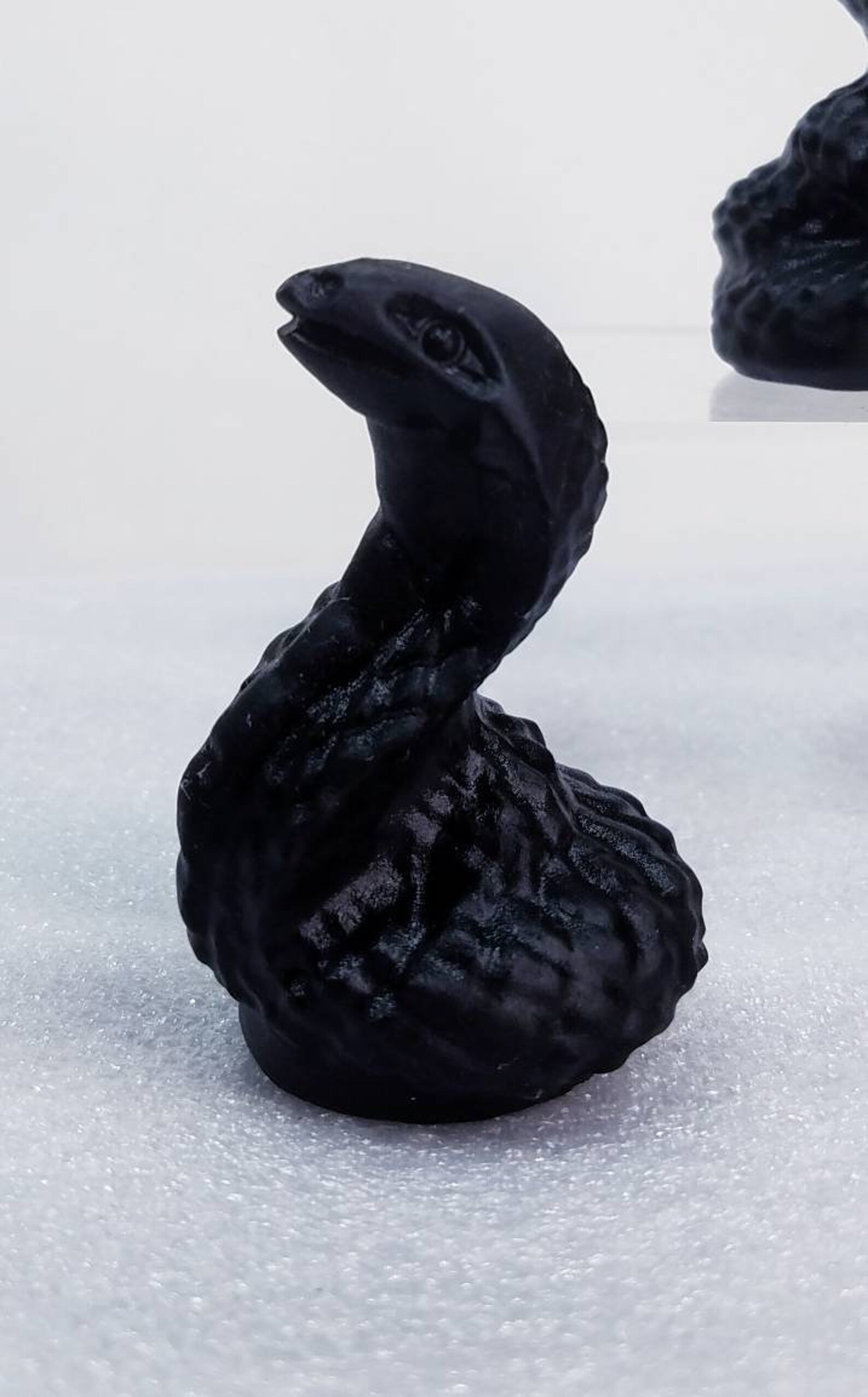 Black Obsidian Snake Serpent Spirit Totem Cobra Detailed Hand - Etsy