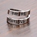 Be Fearless Arrow Stainless Steel Silver Ring Goddess Metal of ...